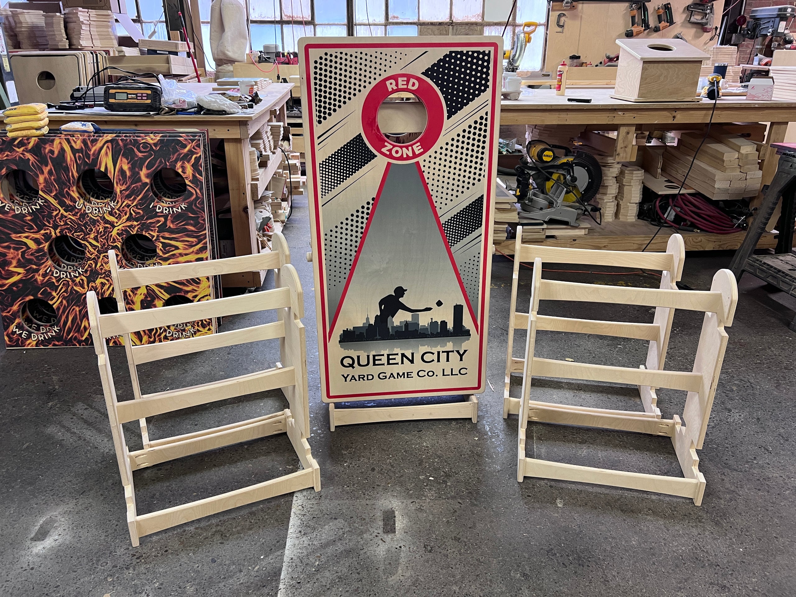 Pro Board Cornhole Stand | Queen City Yard Game Co. LLC