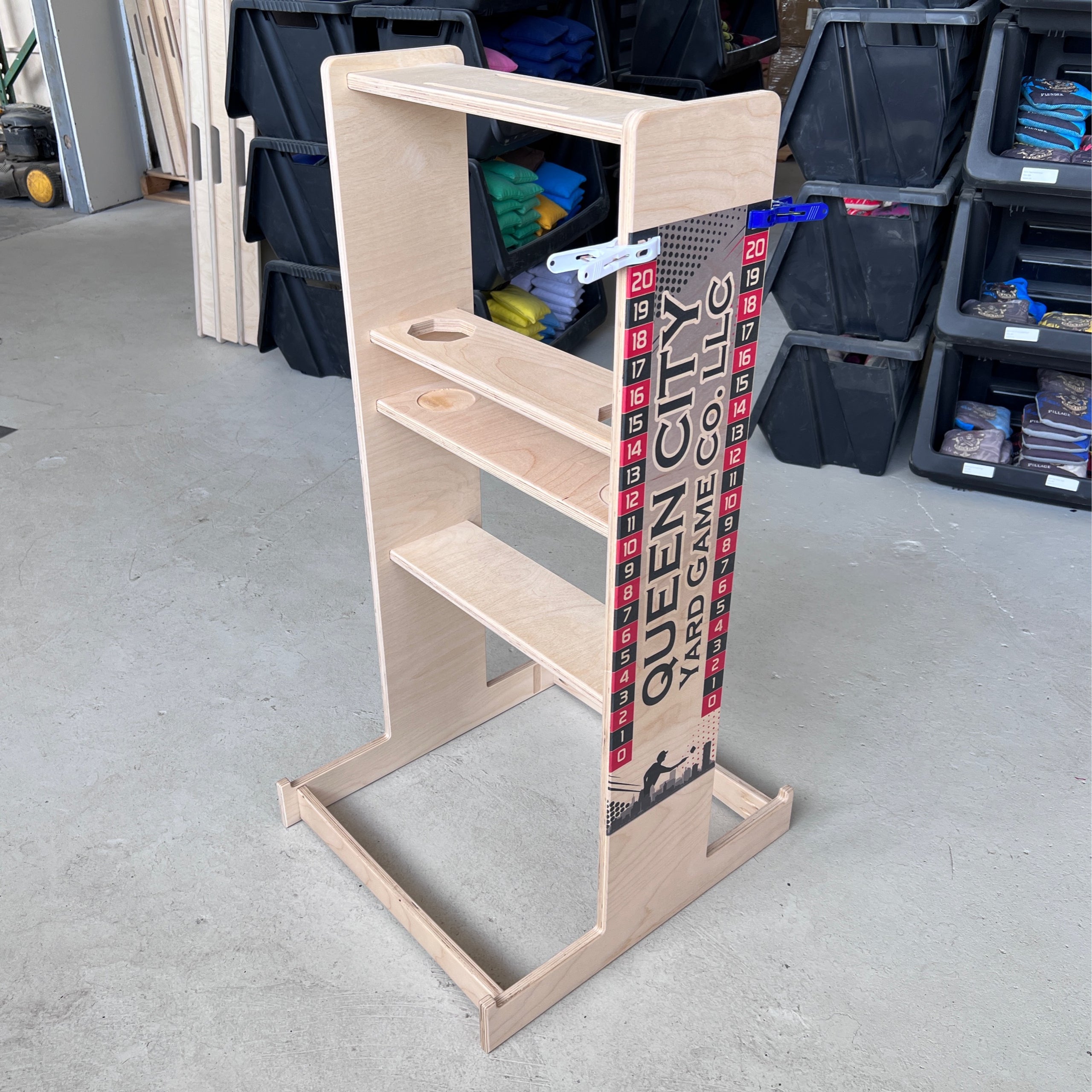 Pro Board Cornhole Stand/Scorekeeper | Queen City Yard Game Co. LLC
