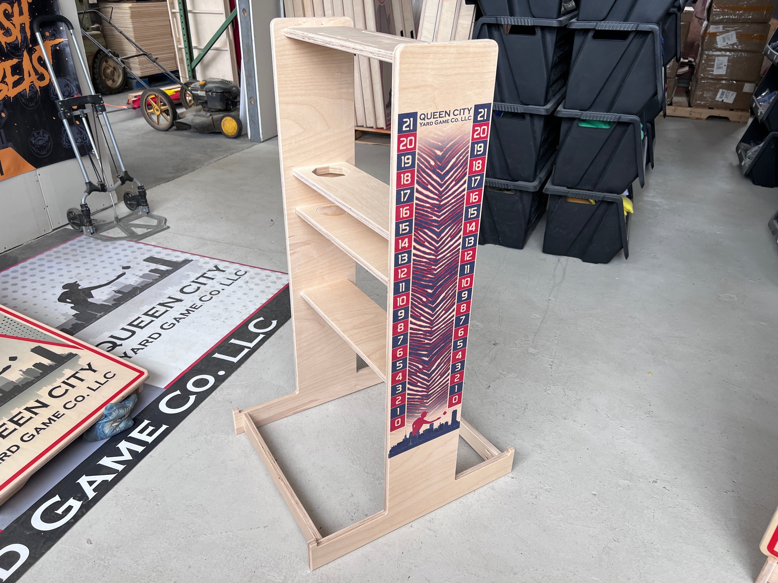 Pro Board Cornhole Stand/Scorekeeper | Queen City Yard Game Co. LLC
